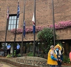Two flags now a permanent fixture at St. Albert Place - Canada Info